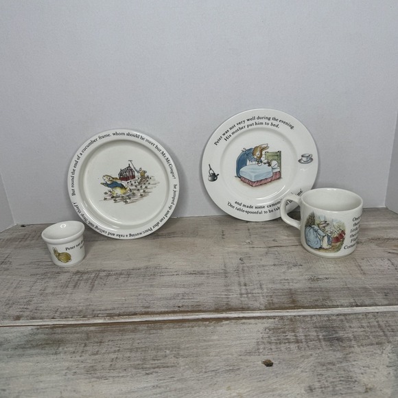 Wedgwood | Dining | Lot Of 4 Pieces Of The Wedgwood Beatrix Potter ...